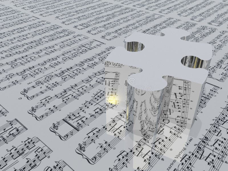 Puzzle Piece Music Notes Stock Illustrations – 13 Puzzle Piece Music ...