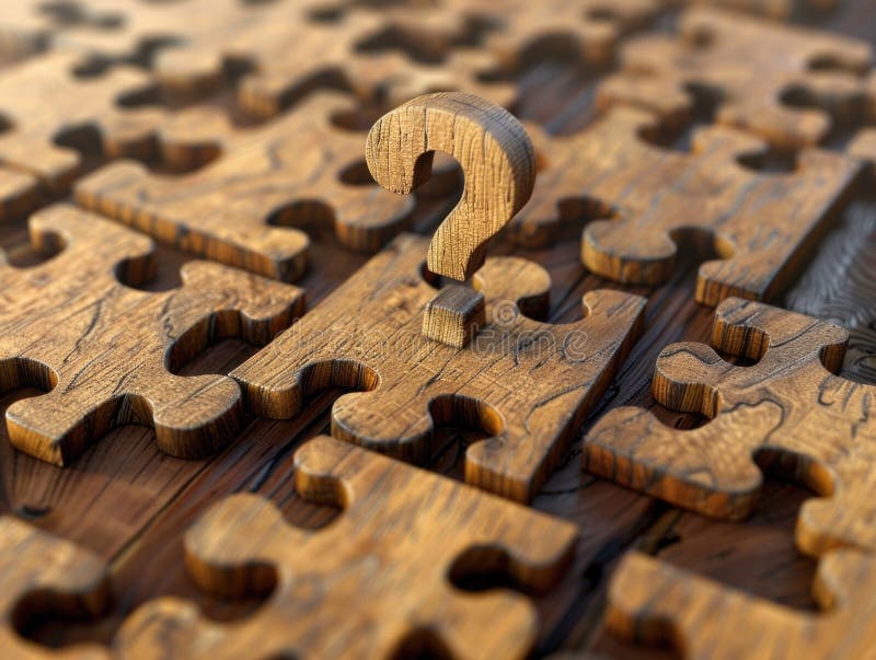 Puzzle Piece with Question Mark Stock Image - Image of learning ...