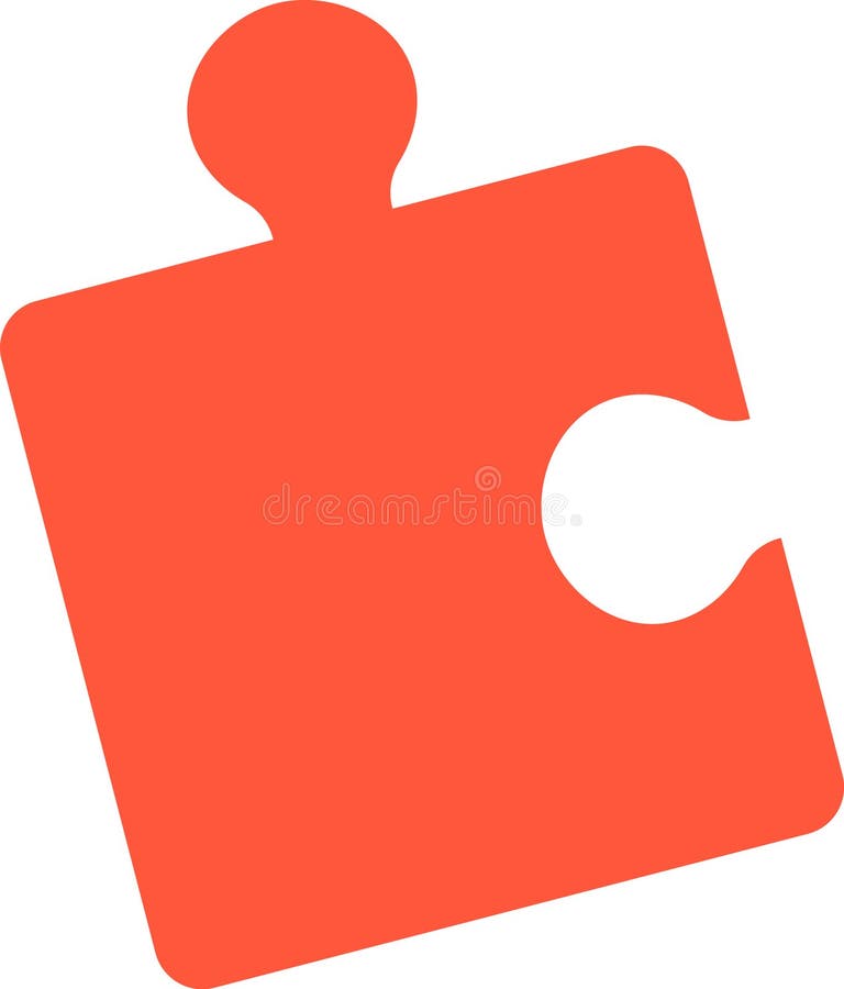 Puzzle Piece with Rounded Edges Stock Vector - Illustration of game ...