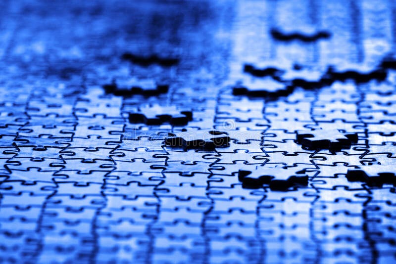 Puzzle Piece Solving Jigsaw Game for Fun and Achievement Stock Photo ...