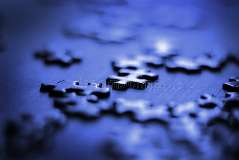 Puzzle Piece Solving Jigsaw Game for Fun and Achievement Stock Photo ...