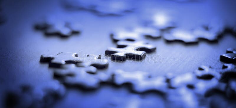 Puzzle Piece Solving Jigsaw Game for Fun and Achievement Stock Image ...