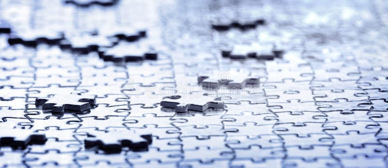 Puzzle Piece Solving Jigsaw Game for Fun and Achievement Stock Photo ...