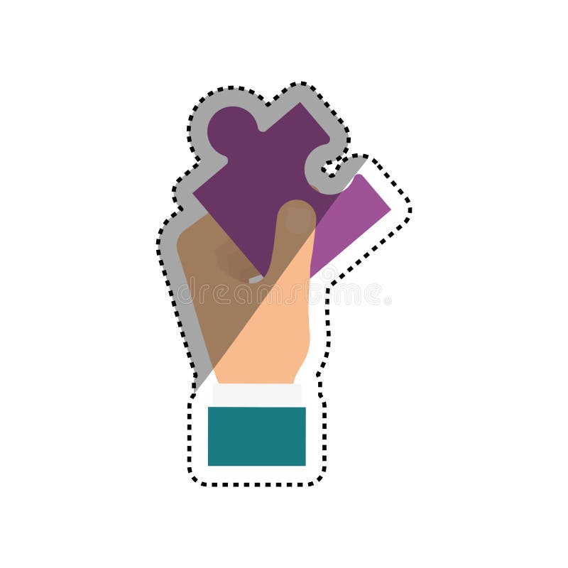 Puzzle piece symbol stock illustration. Illustration of connection ...