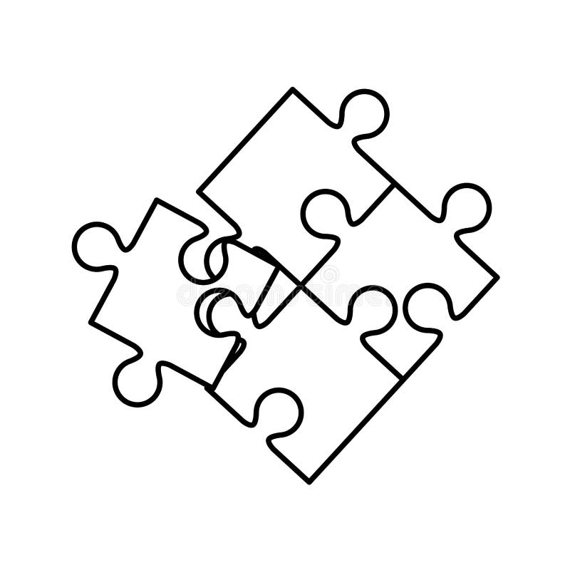 Puzzle piece symbol stock illustration. Illustration of idea - 87607469