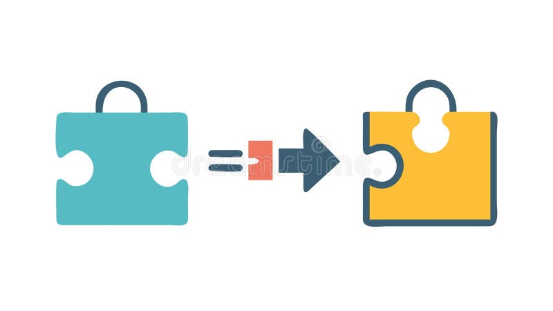 Puzzle Piece To Padlock, Symbolizing Unlocking Solutions and Security ...