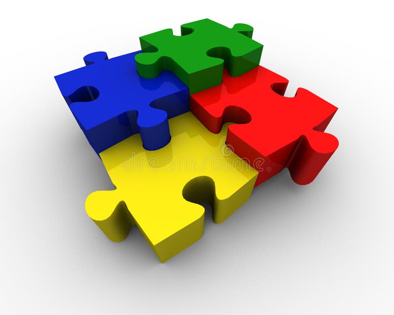 Puzzle pieces stock illustration. Illustration of growing - 12944220