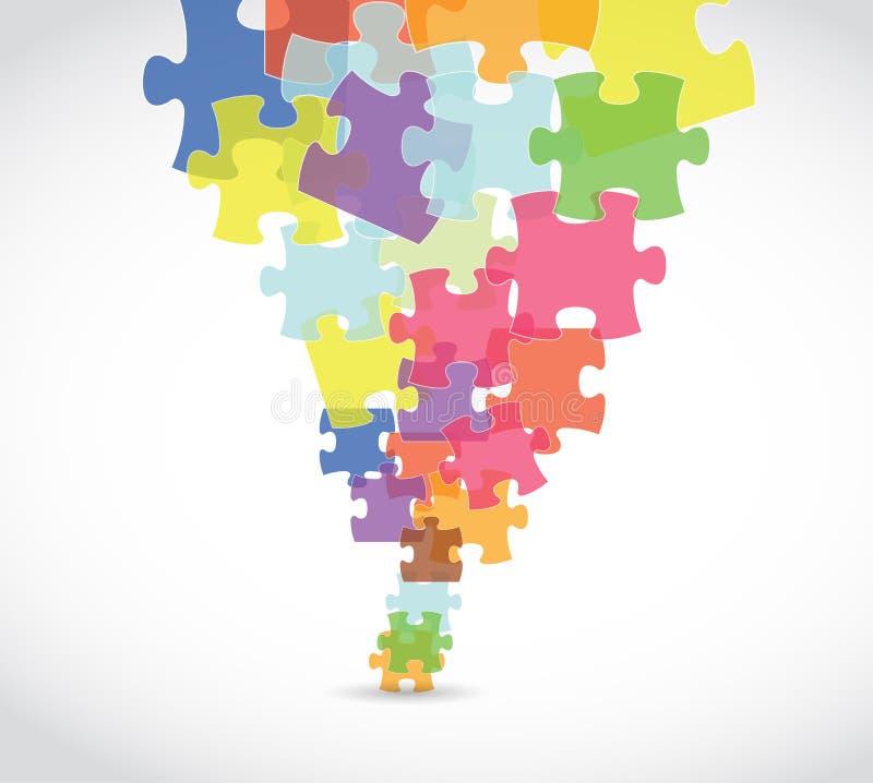 Puzzle Pieces Art Illustration Design Stock Illustration - Illustration ...