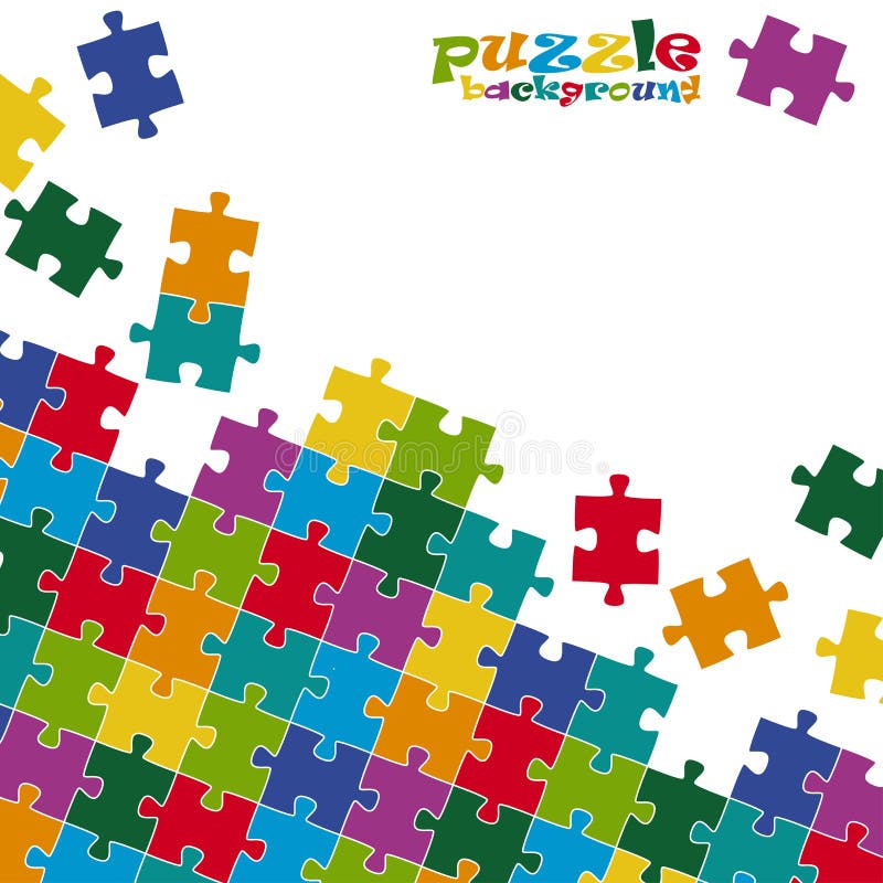 Colored Puzzle Pieces in Series Stock Vector - Illustration of idea ...