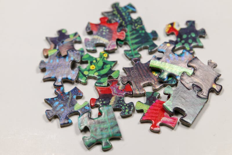 Puzzle and puzzle pieces stock photo. Image of color - 114777500
