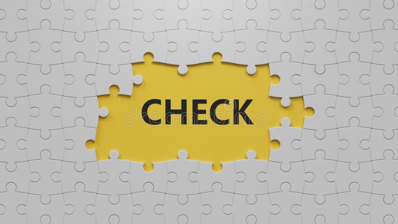 Puzzle Pieces with CHECK Business Word. Mission, Vision and Core Values ...