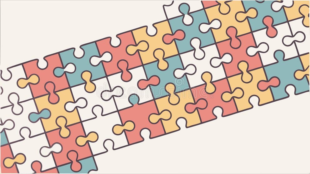 Puzzle Pieces Design, Jigsaw Pattern , Connection Concept Art Vector ...