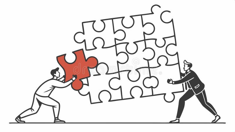 Puzzle Pieces Fitting Together, Teamwork and Solution, Problem Solving ...