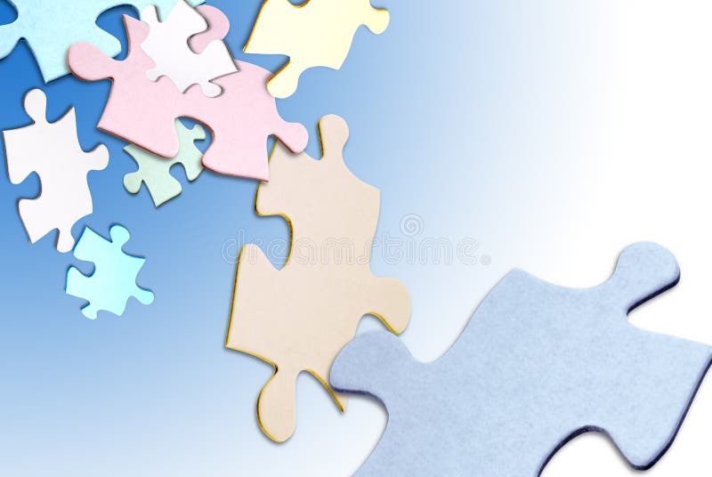 Puzzle pieces floating stock image. Image of chaos, contact - 2196327