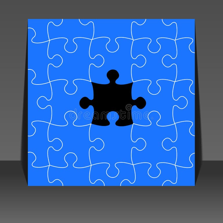 Puzzle Pieces - Flyer Design Stock Vector - Illustration of lost, blue ...
