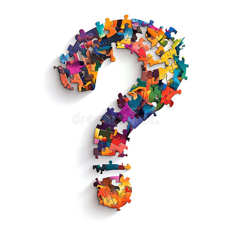 Puzzle Pieces Form a Vibrant Question Mark, Symbolizing Uncertainty and ...