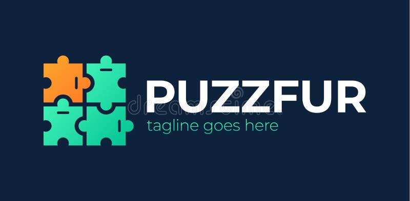 Puzzle Pieces Furniture Logo Design Vector. Puzzle Logo Stylized ...