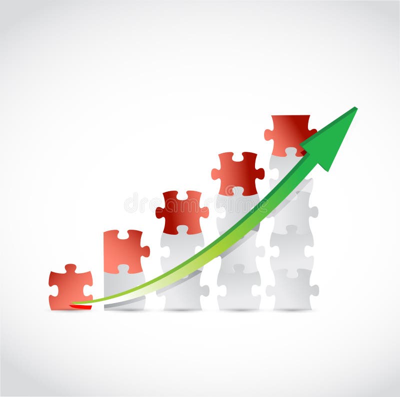 Puzzle Pieces Graph Illustration Design Stock Illustration ...