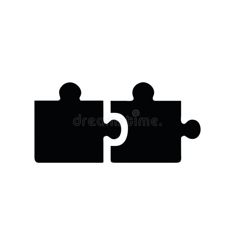 Puzzle pieces icon stock vector. Illustration of match - 295531642