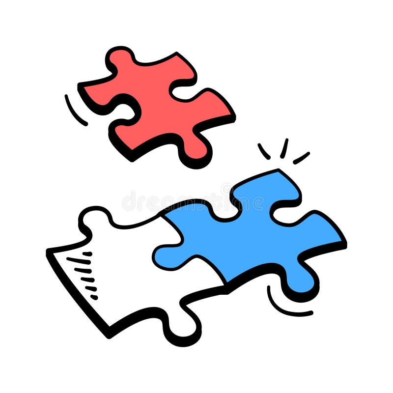 Puzzle Pieces Icon Representing Teamwork, Business Problem Solving ...