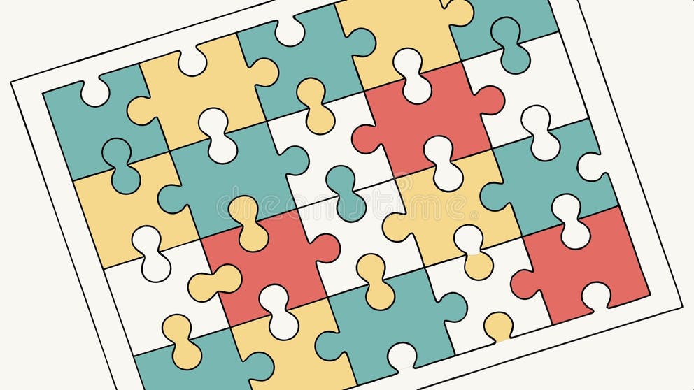 Puzzle Pieces Interconnected, Problem,solving Concept Vector Design Generative AI Stock ...