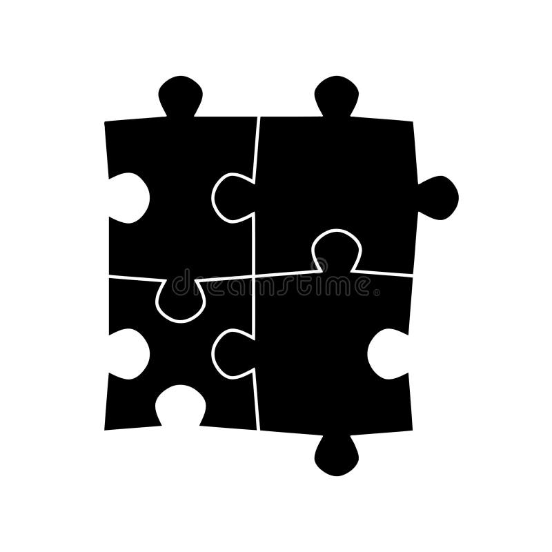 Puzzle Pieces Isolated Element Graphics Stock Vector - Illustration of ...
