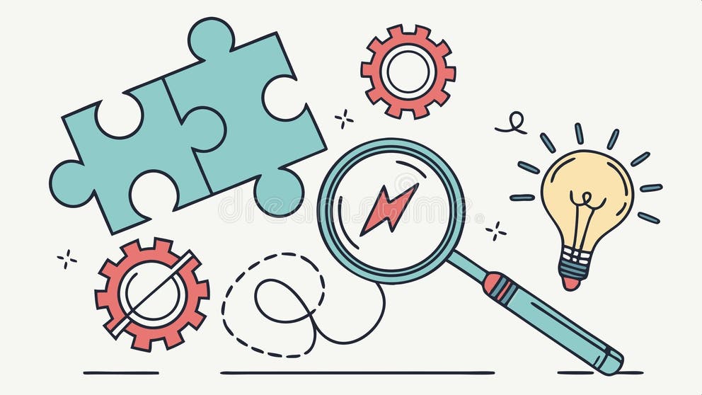 Puzzle Pieces and Lightbulb, Idea and Solution, Problem Solving ...