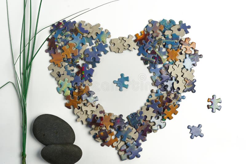 Puzzle Pieces Shaped in the Form of a Heart Zen Feeling Mind Relaxation ...