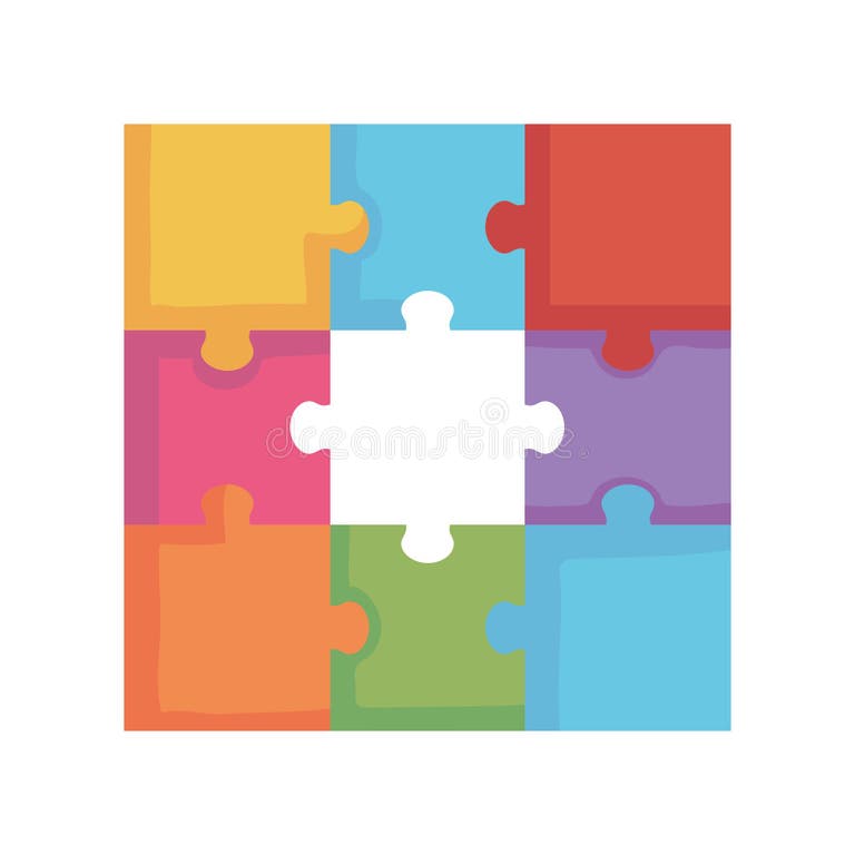 Puzzle pieces solution stock vector. Illustration of concept - 291809217