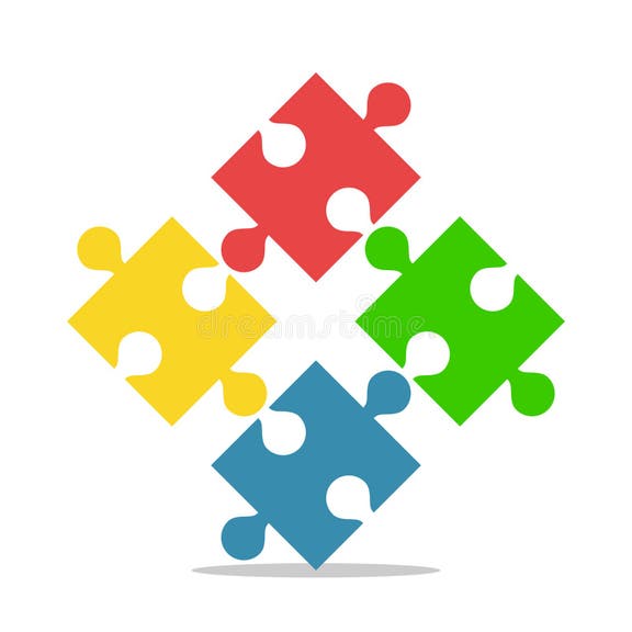 Puzzle Pieces Unconnected, Unsolved Stock Vector - Illustration of ...