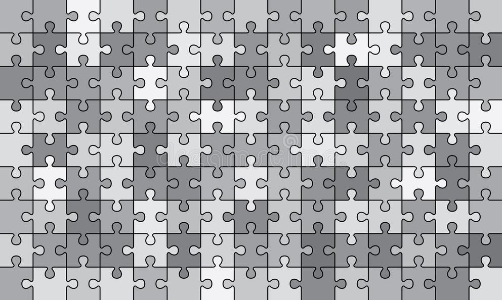 Puzzle Vector Illustration Background. Abstract Jigsaw Pattern Stock ...