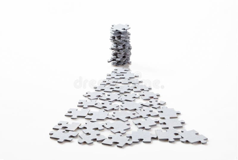 Puzzle Pieces on White Background Stock Image - Image of jigsaw, answer ...