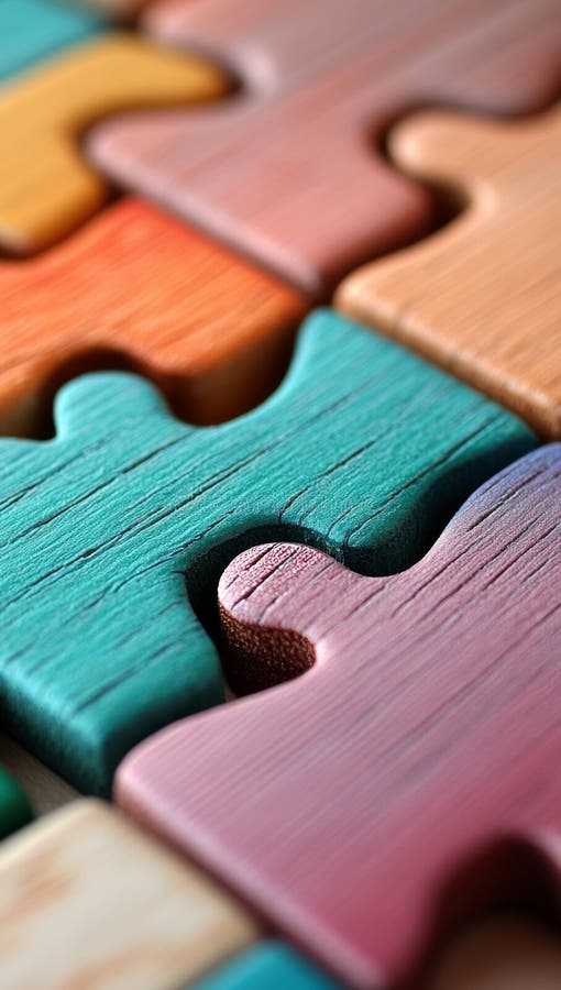 Puzzle Pieces on a White Background Symbolizing Teamwork, Problem ...