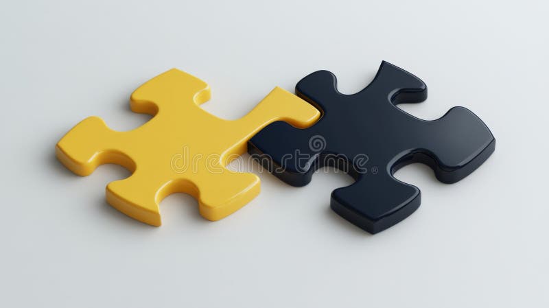 Puzzle Pieces on White Background – Symbols of Connection, Teamwork ... Puzzle Pieces on White Background – Symbols of Connection, Teamwork ...