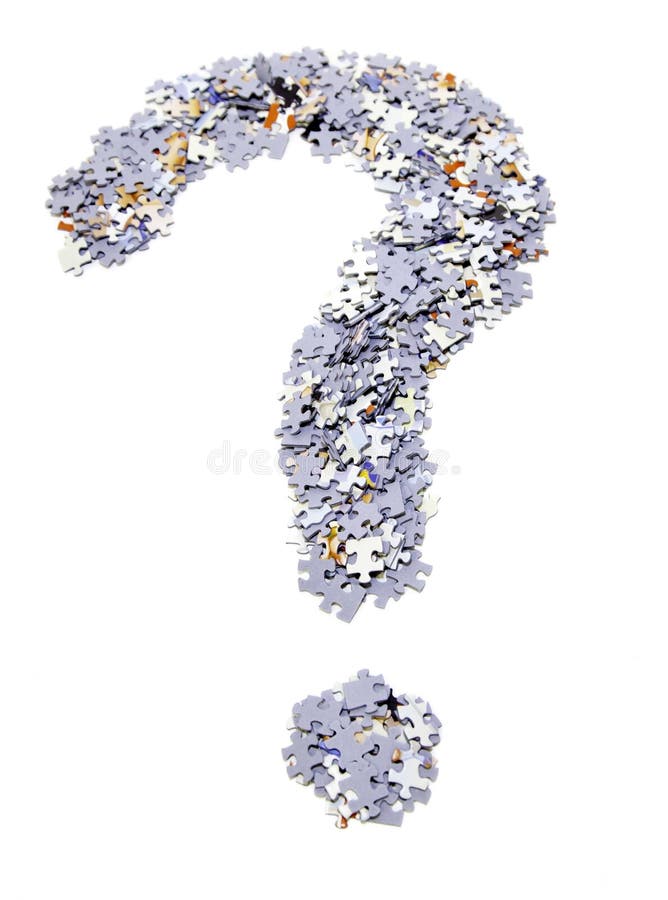 Puzzle question mark stock photo. Image of blue, solution - 24856184