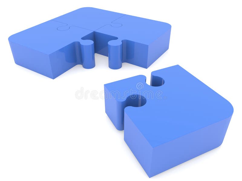 Puzzle Randomly in Blue Color Stock Illustration - Illustration of ...