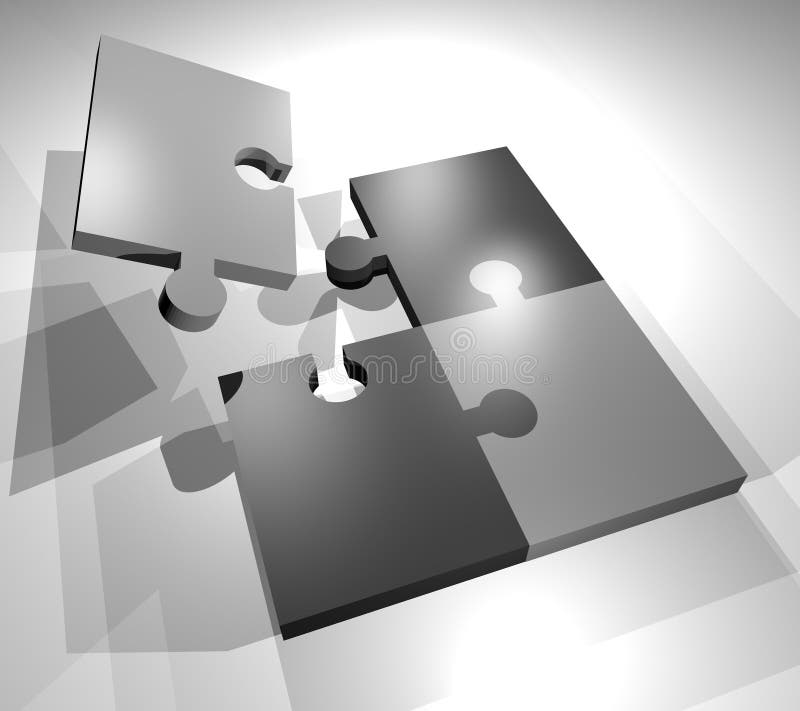 Puzzle render stock illustration. Illustration of missing - 60610722