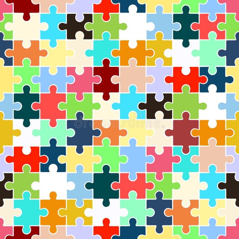 Puzzle (seamless texture) stock vector. Illustration of idea - 10753415