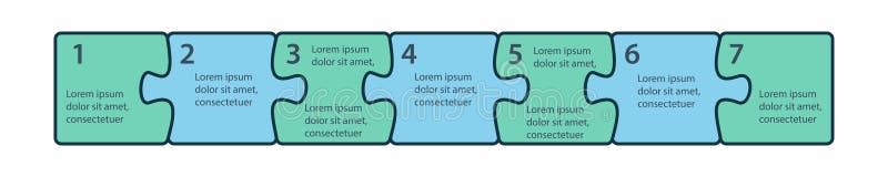 Puzzle Sequence. Steps Infographics. Presentation Chart Elements. Stock ...