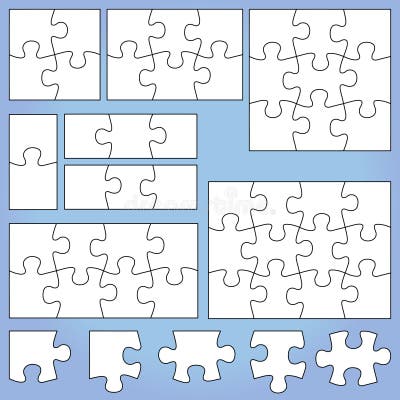 12 Piece Puzzle Template Stock Illustrations – 63 12 Piece Puzzle ...