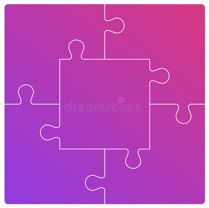 Puzzle Set. Vector Illustration Stock Vector - Illustration of vector ...