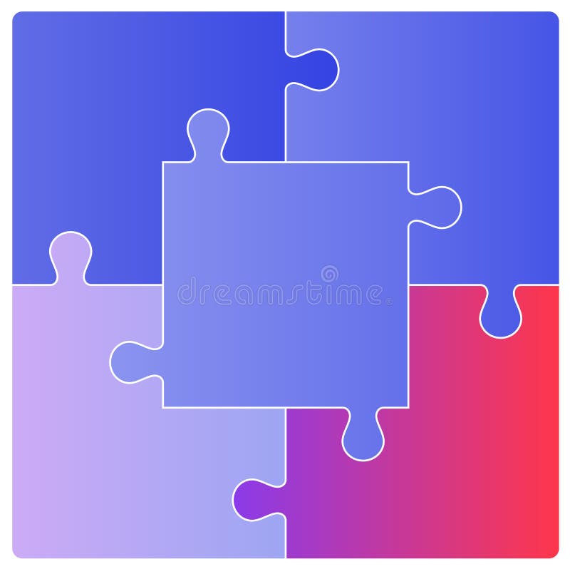 Puzzle Set. Vector Illustration Stock Vector - Illustration of piece ...