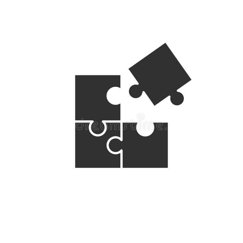 Puzzle Shape Connection Together Compound and Coupling in Process ...