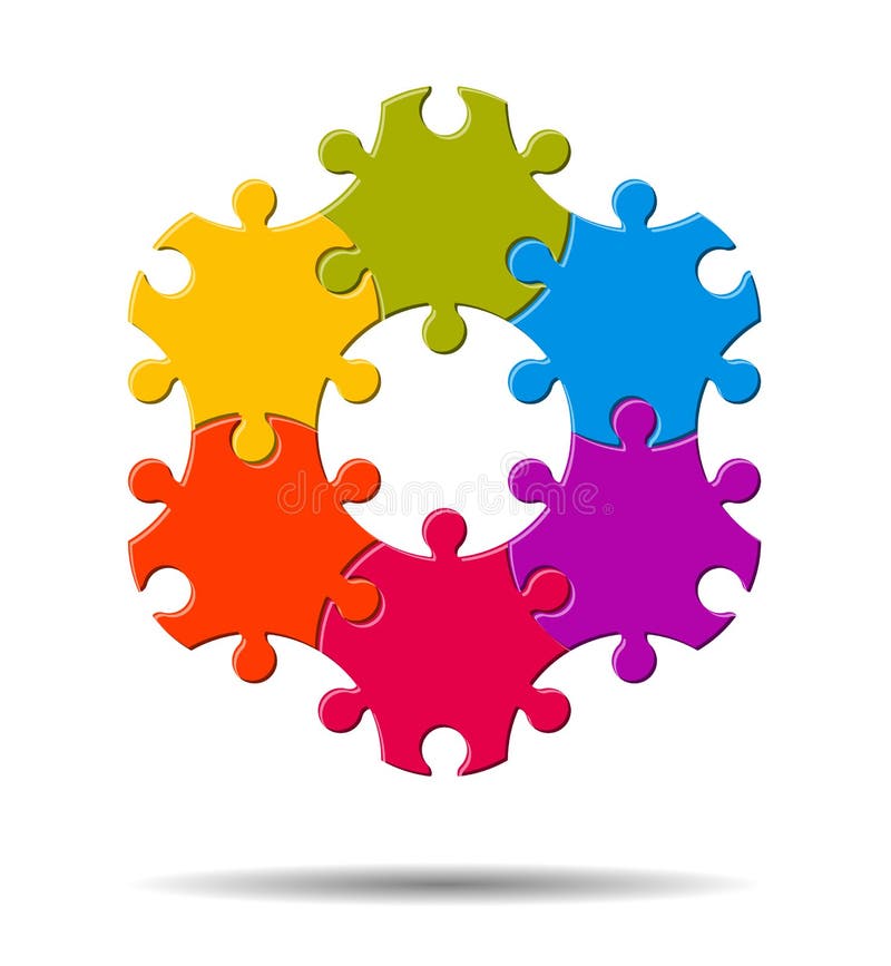 Puzzle Shape Hexagon, Business Model Stock Vector - Illustration of ...