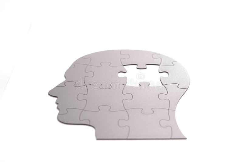 Puzzle in Shape of Human Head Stock Image - Image of education, head ...