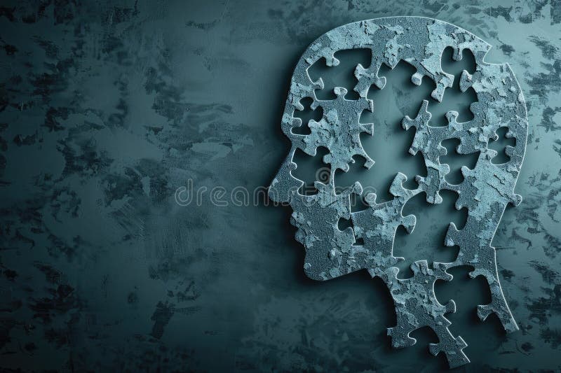 Puzzle in a Shape of Human Head Losing Pieces As Brain Damage or Loss ...