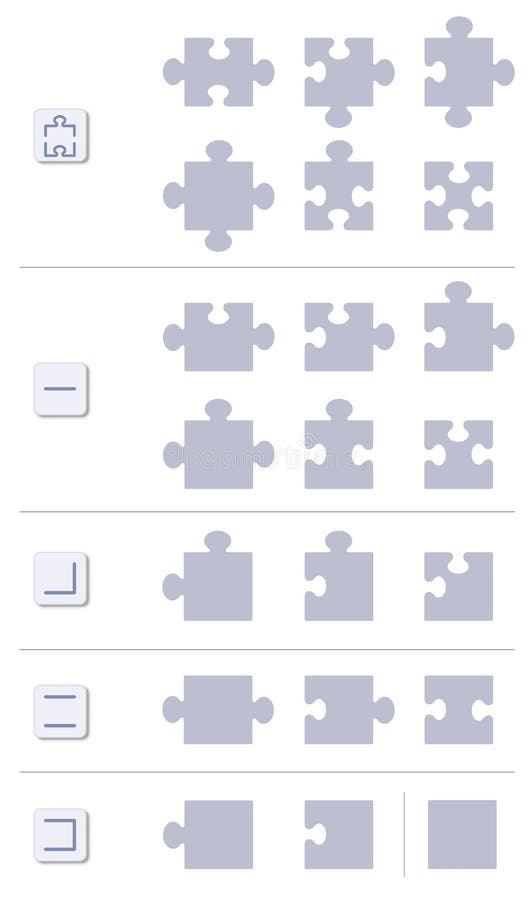 Puzzle Shapes Scientific Science Patterns Pieces Different Stock Vector ...