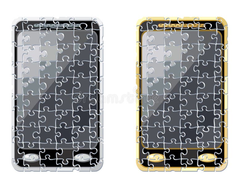 Puzzle smart phone stock vector. Illustration of android - 24183727