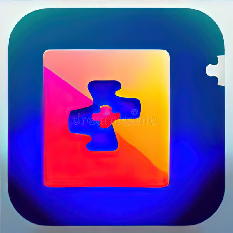 Puzzle-Software-Symbol. Generative Hilfe. Stock Abbildung ...