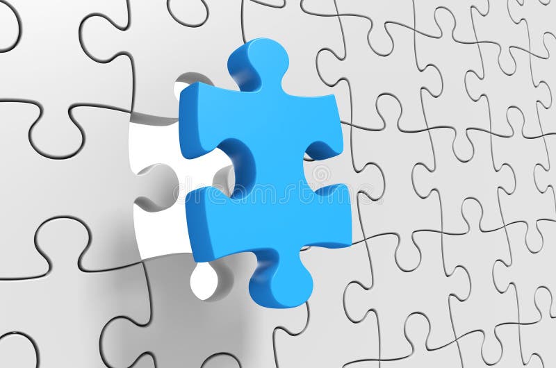 Puzzle Solution, Final Jigsaw Piece Being Inserted for Completion Stock ...